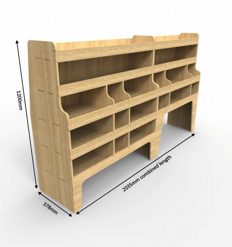 Ford Transit Custom 2013 to 2023 Plywood Offside van racking / Shelving ...