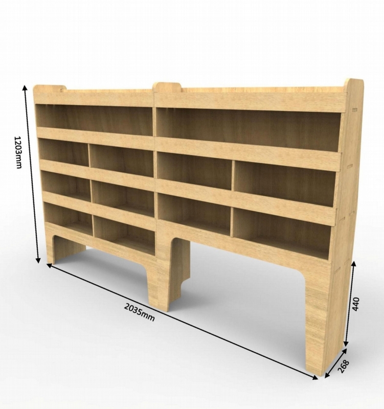 Ford Transit Custom Plywood Offside van racking / Shelving unit - WRK47 ...