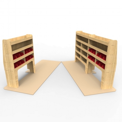 Ford Transit Custom Plywood Offside van racking / Shelving unit - WRK47 ...