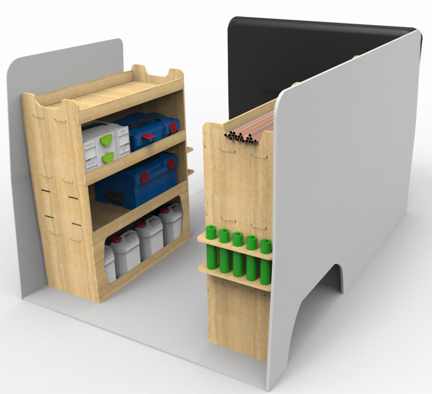 Renault Trafic "BOTH SIDES LARGE" Van Shelving Racking -WRK.13.13.67 ...