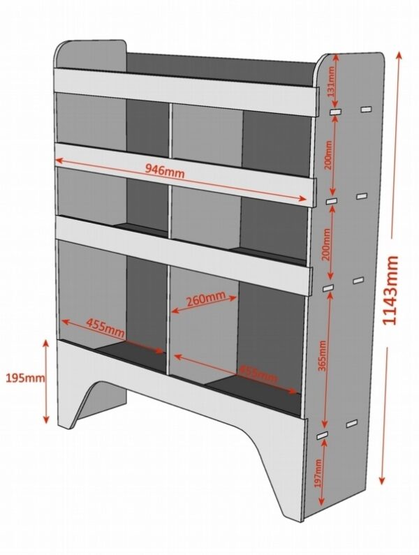 Renault Trafic Plywood Van Racking - Shelving Package - WRK1.3 | Demar ...