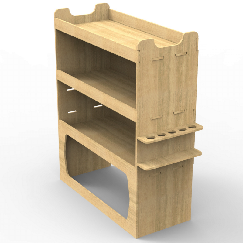 Renault Trafic Plywood Van Racking - Shelving Unit - WR13 | Demar Van ...