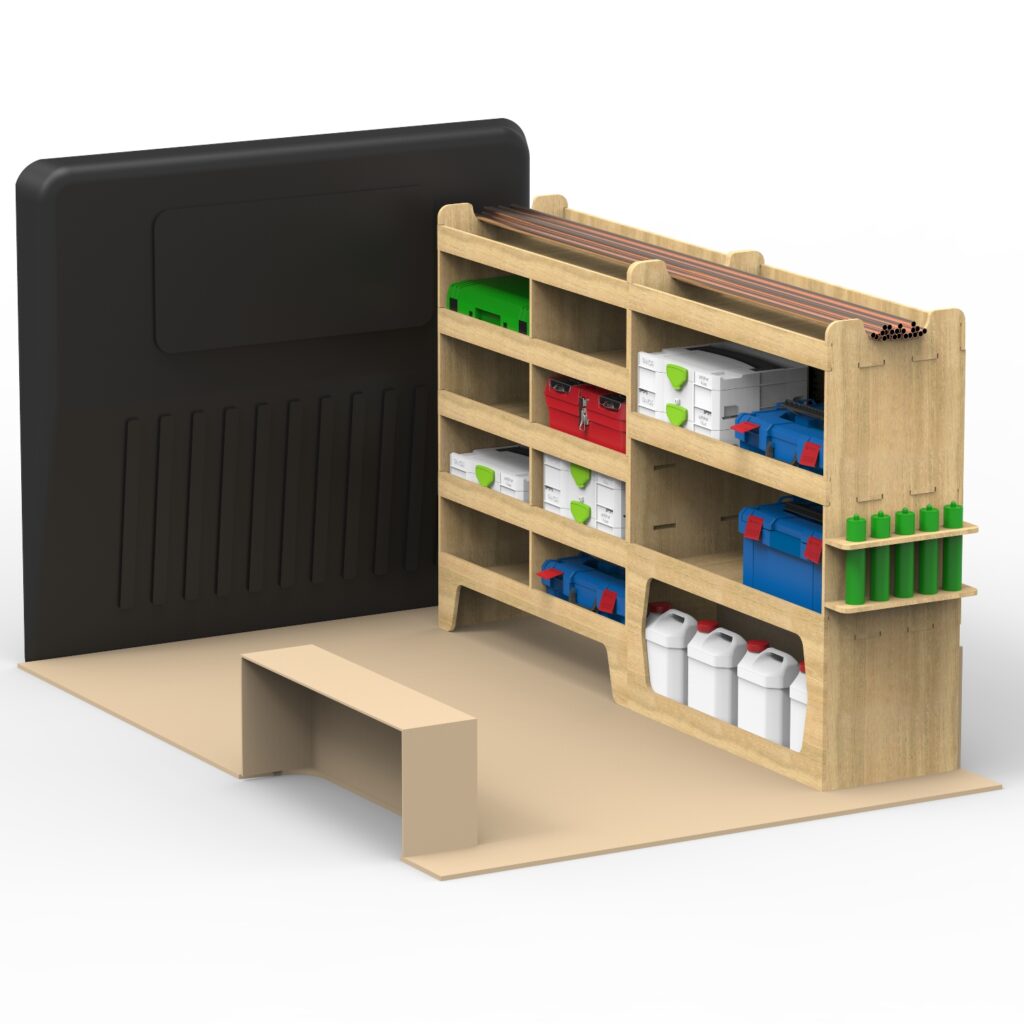 Vauxhall Vivaro Plywood Van Racking DRIVERS SIDE - Shelving Units (2001 ...