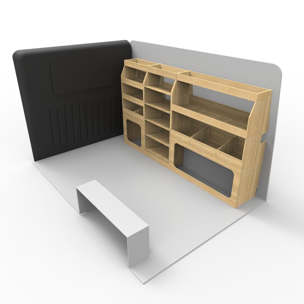 Ford Transit Custom 2013 to 2023 LWB van racking Shelving plywood unit ...