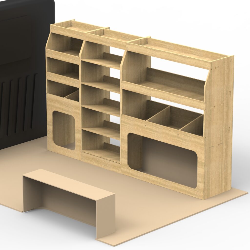 Nissan NV300 SWB L1 Van Racking Shelving Plywood Unit Fits Offside ...