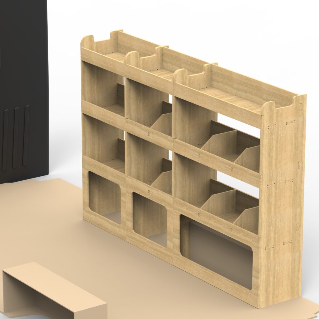 MAN TGE Plywood Van Racking 1.5m Tall Shelving Package - HRK1.6.5 ...