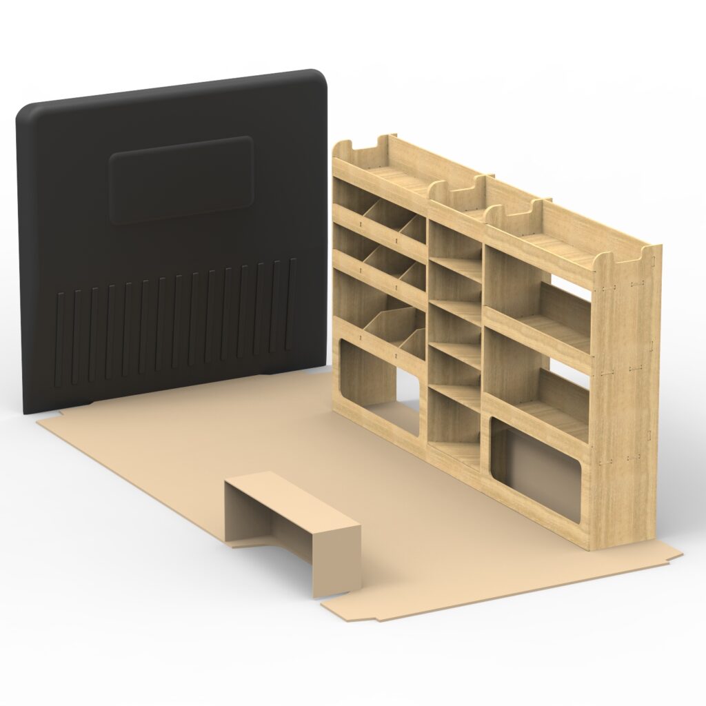 Ford Transit LWB Plywood Van Racking 1.5m Tall Shelving Package - HRK2 ...